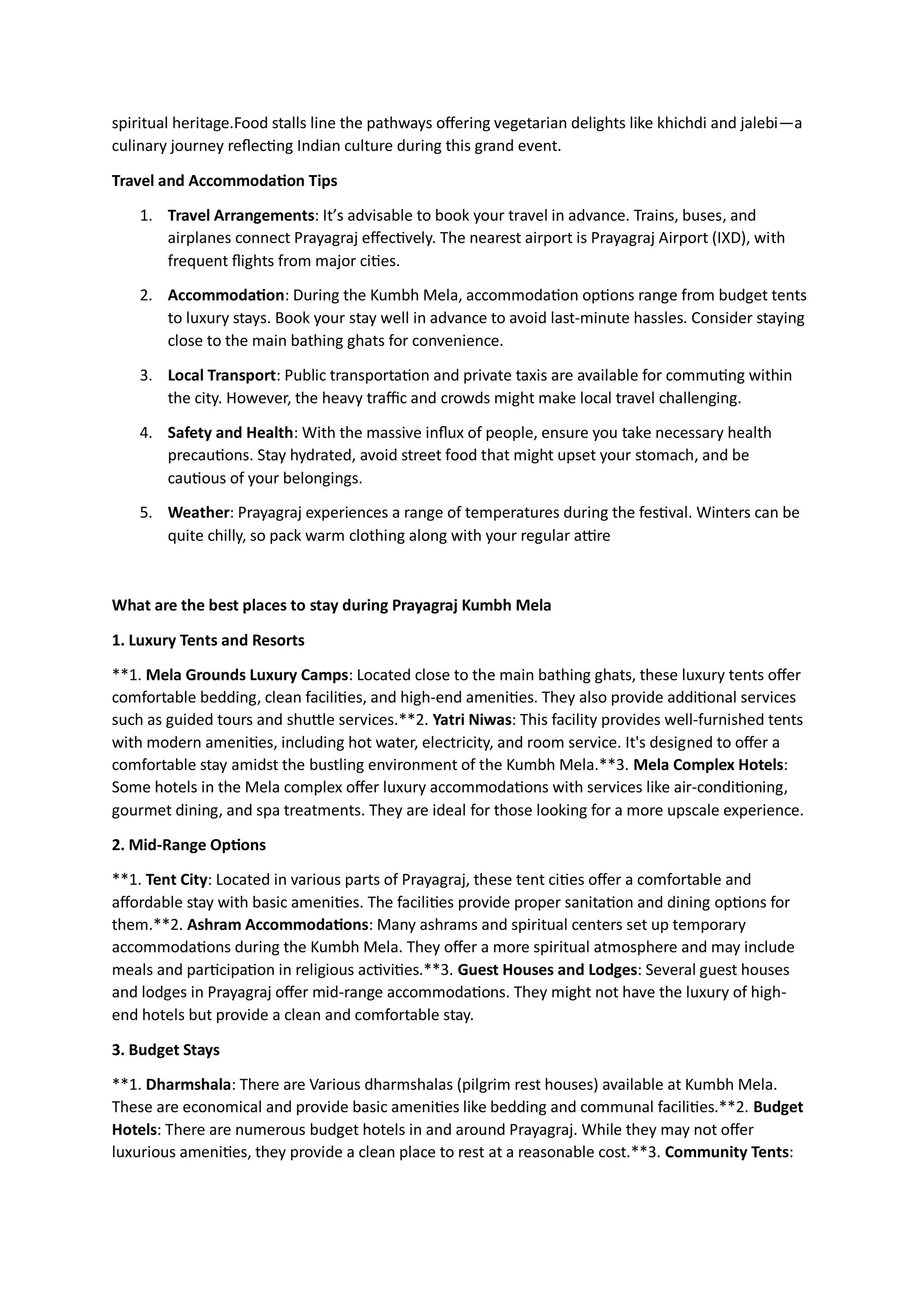 Prayagraj Kumbh Mela guide for 1st timer | PDF