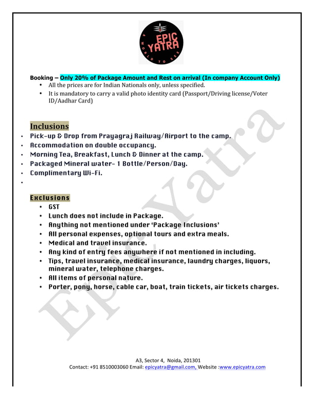 Prayagraj Kumbh Mela Tour Package 2025.pdf