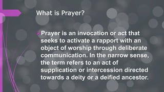 Prayer.pptx | Christianity | Religion & Spirituality