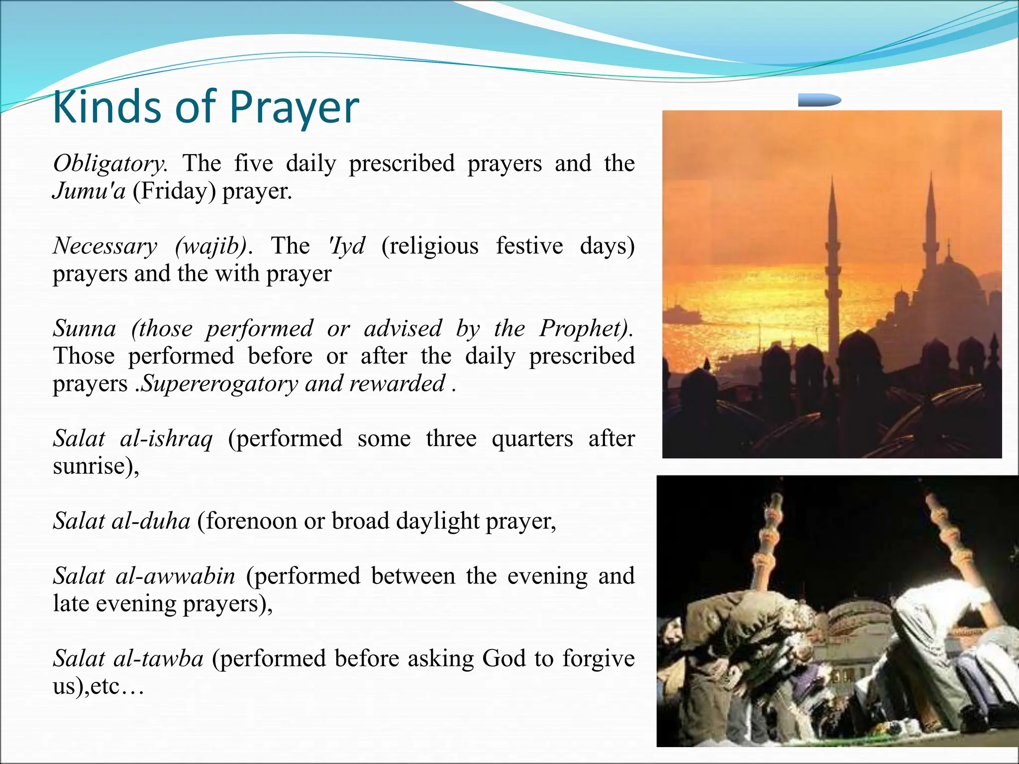 Nemaz salat in Islam offered 5 times a day.ppt