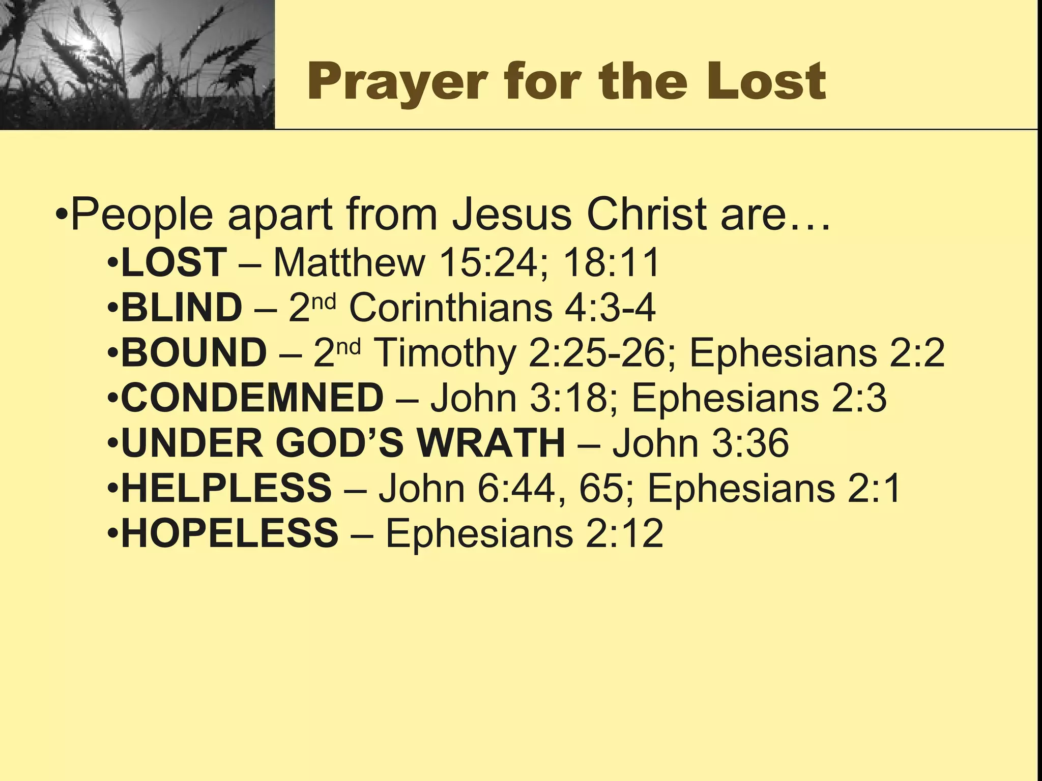 Prayer And Evangelism 1 | PPT