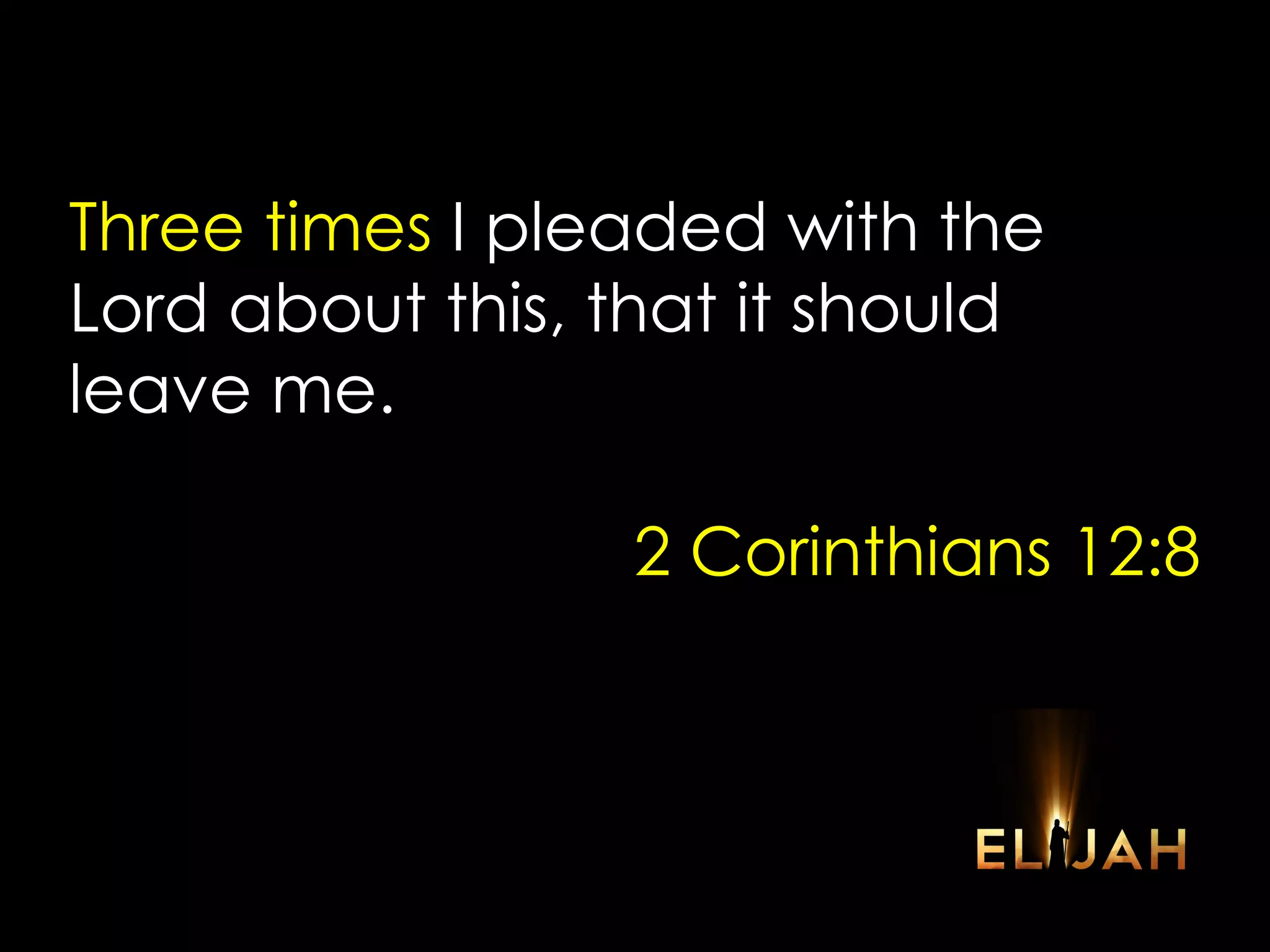 The Prayer Life of Elijah: A Man Like Us | PPT