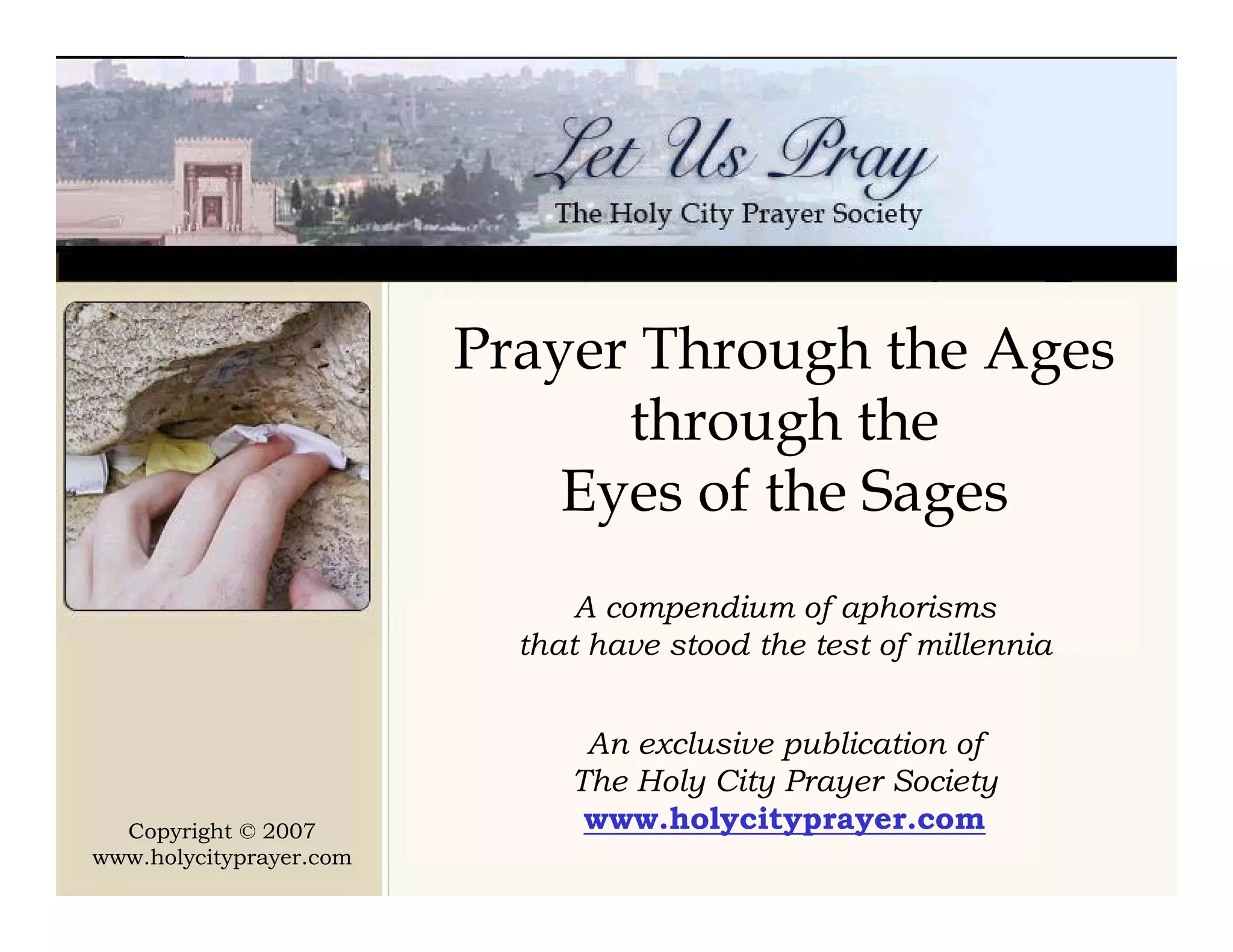 Prayer Through The Ages | PDF