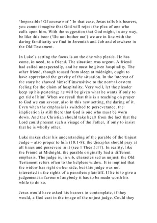 Prayer and the Gospel parables30 November, 1999Wilfrid Har.docx