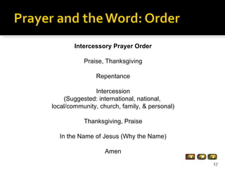 Fundamentals of Intercessory Prayer | PPT