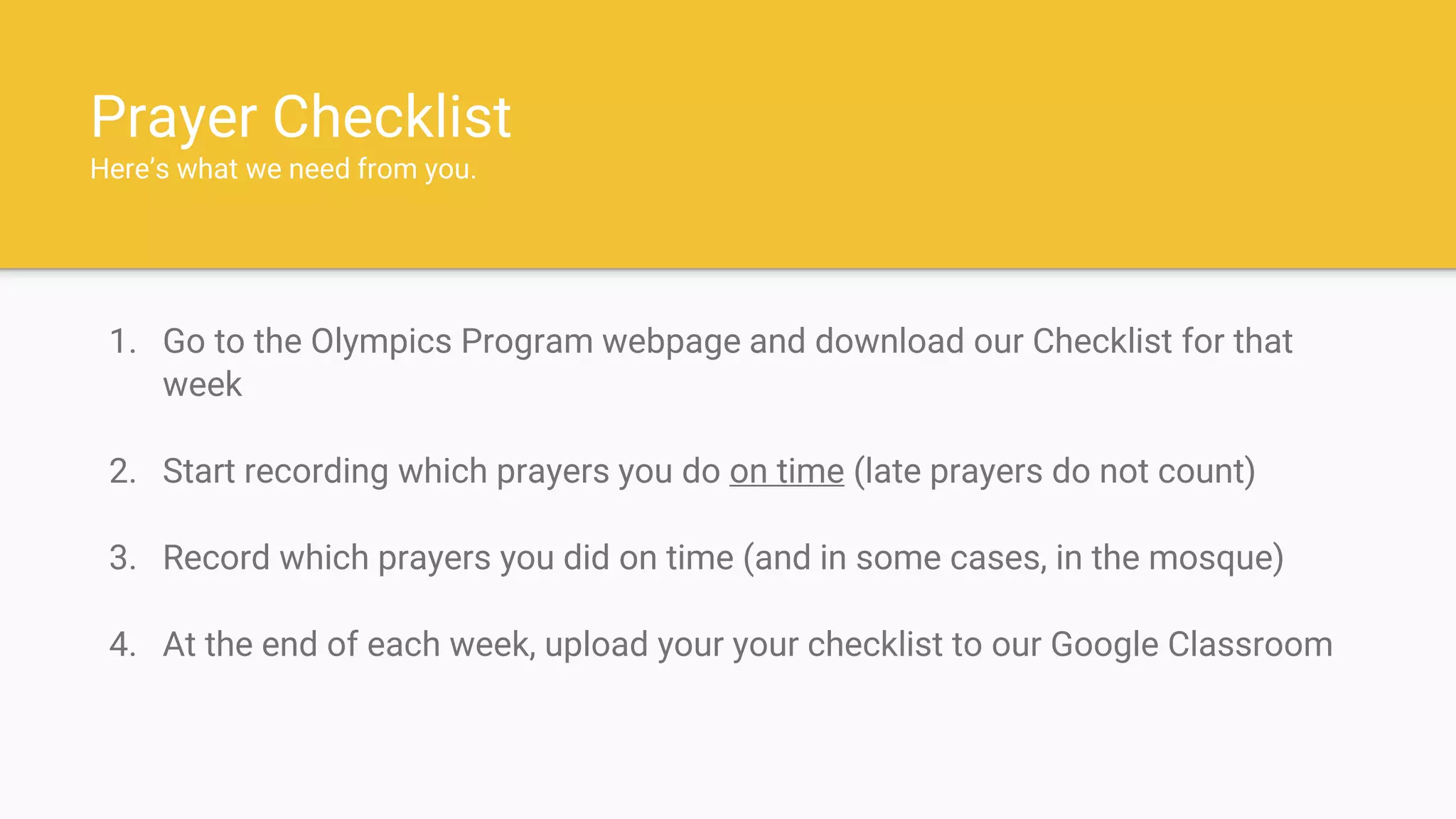 Prayer Checklist | PPT