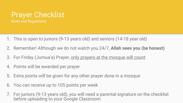 Prayer Checklist | PPT
