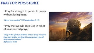 Prayer Points on persistance, persecution & justice | PPTX