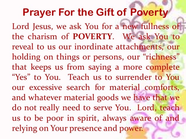 Religious Vow Of Poverty