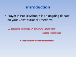 Prayer in public schools | PPTX