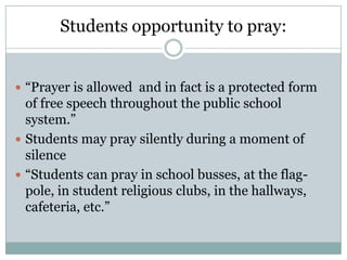 Prayer in schools | PPTX