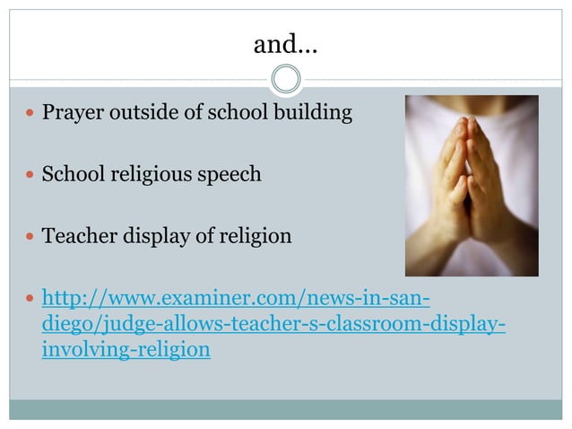 Prayer in schools | PPT