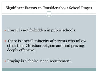 Prayer in schools | PPTX
