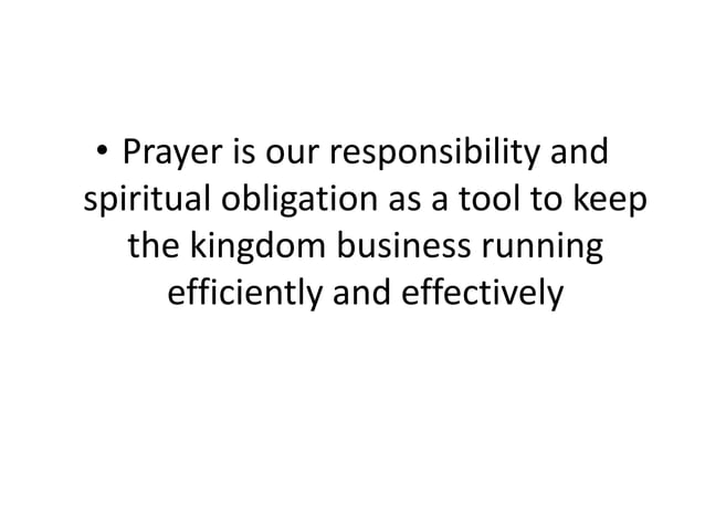 Prayer Life of an Effective Christian Worker | PPT
