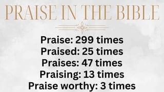 Prayer of Praise in the Old and New Testament | PPT