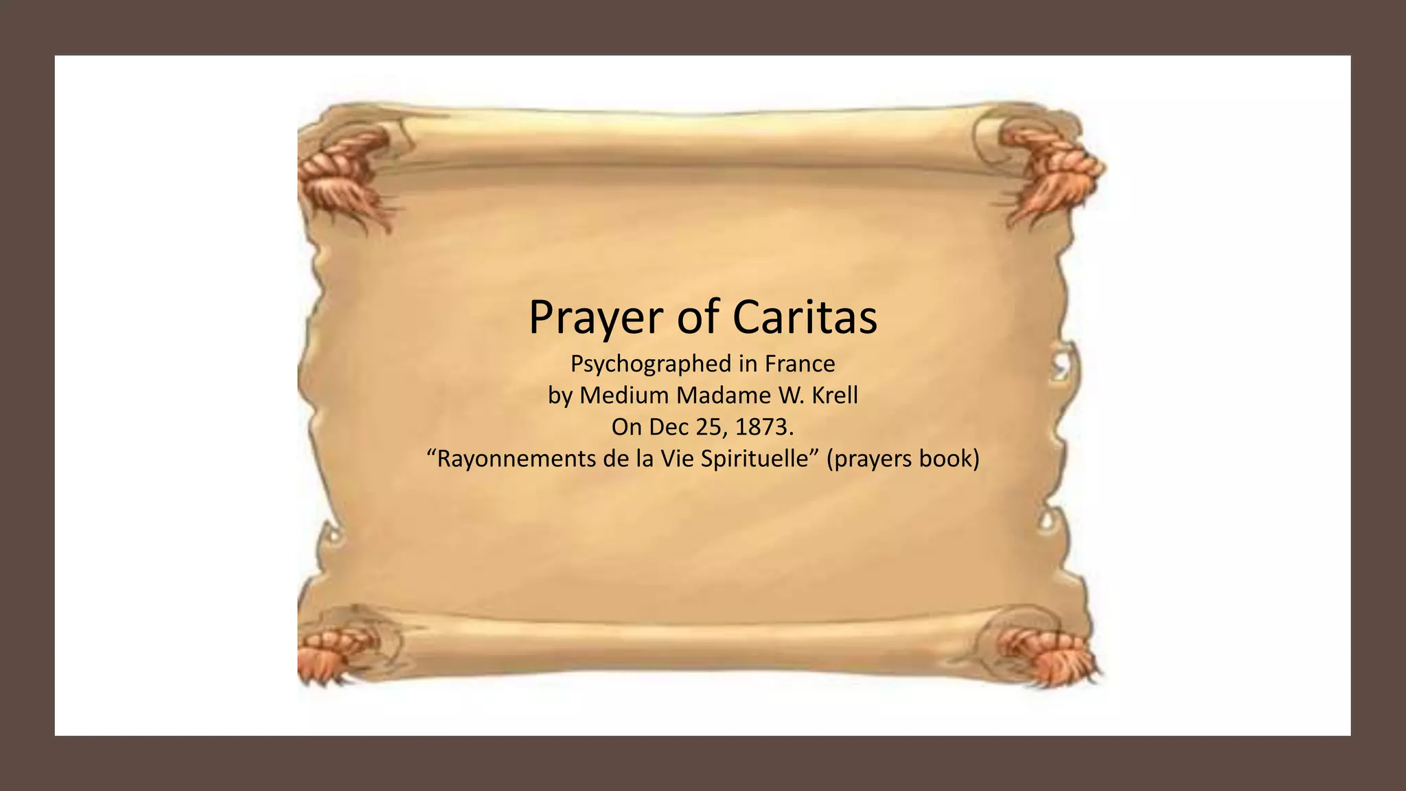 Prayer of Caritas | PPTX