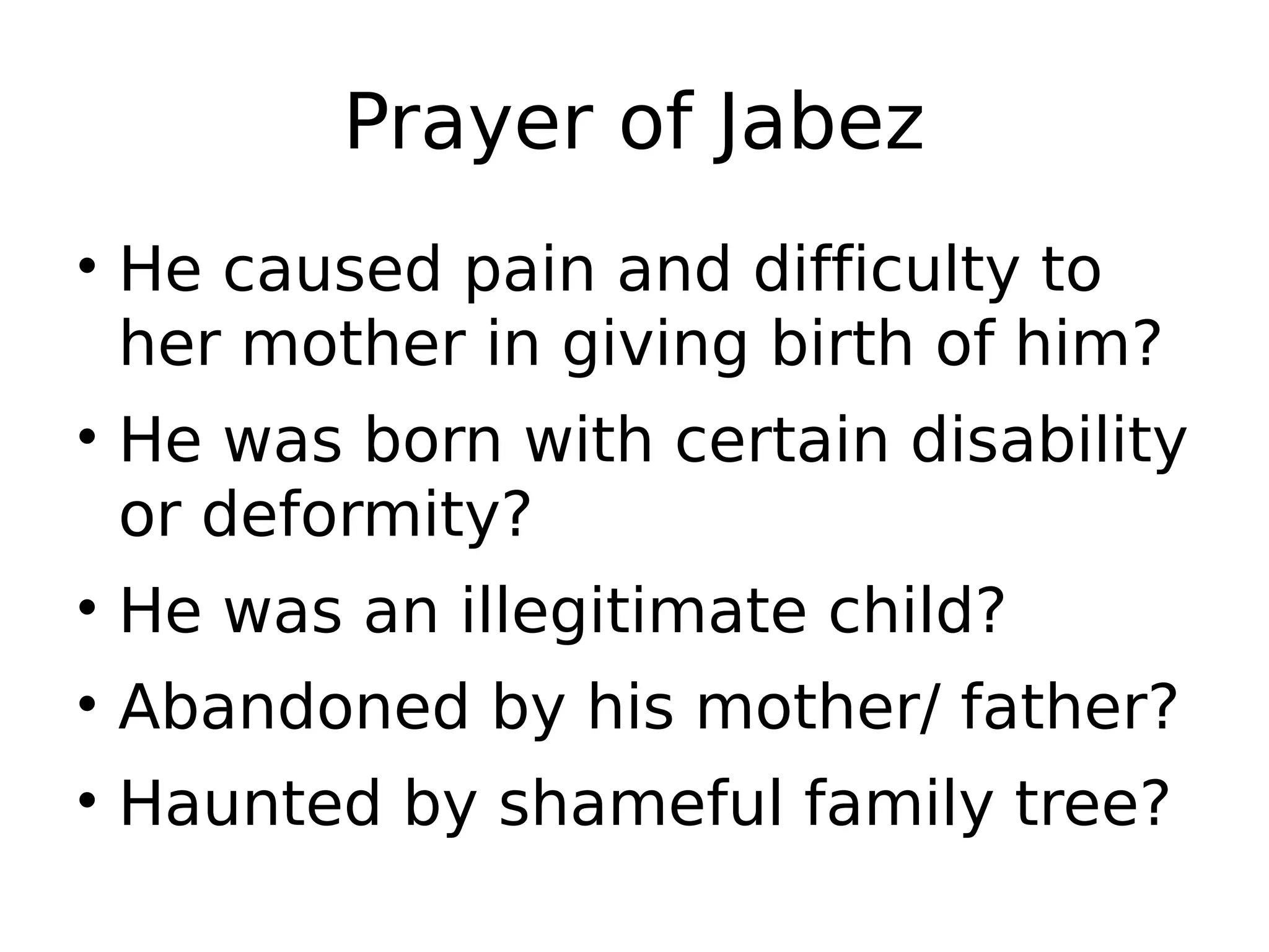 Prayer of jabez | PDF