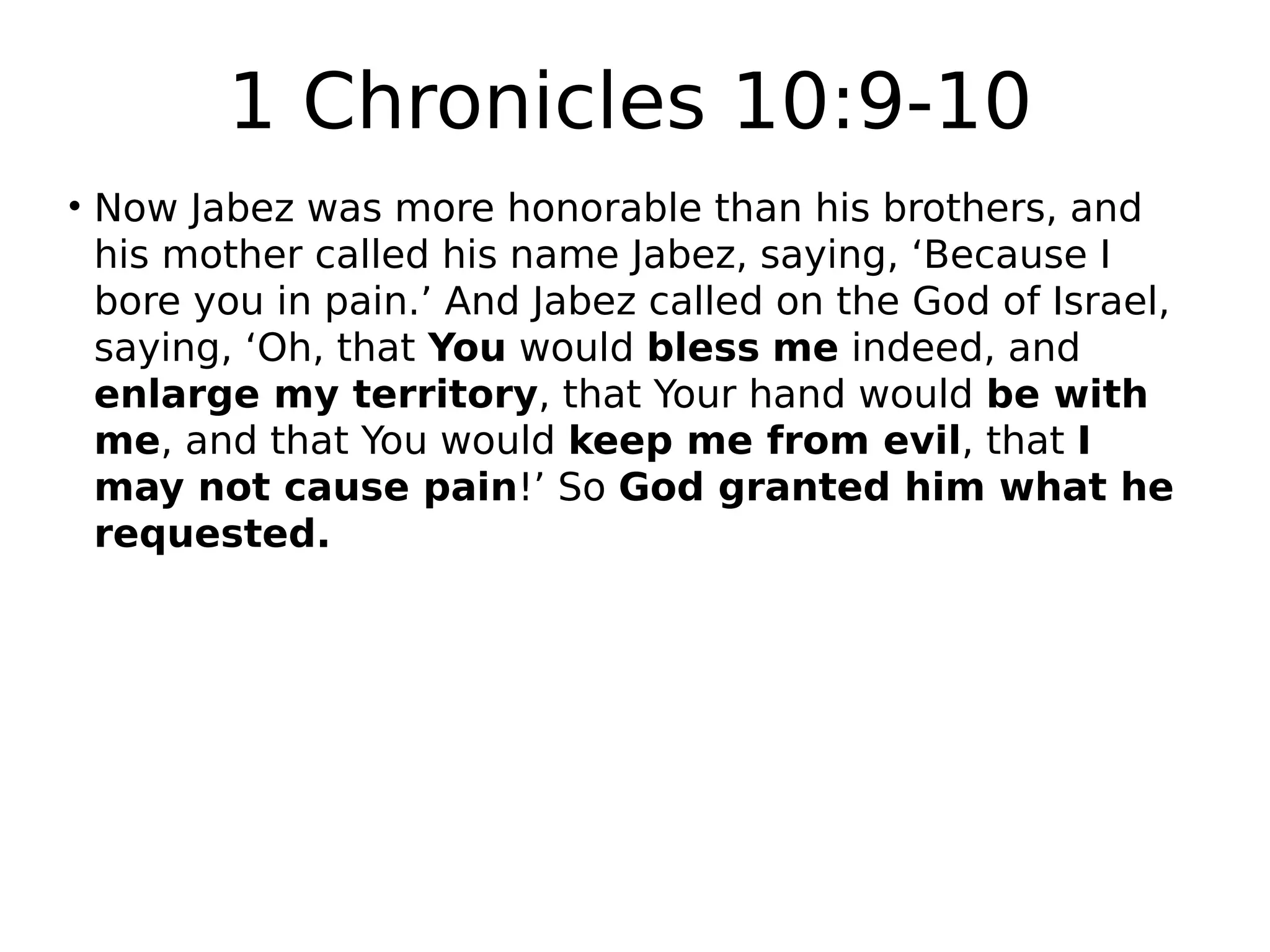 Prayer of jabez | PDF