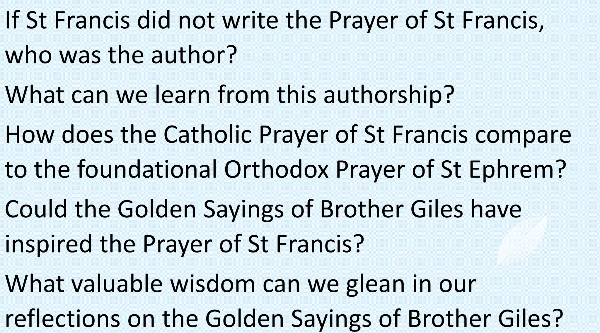 Who Wrote the Prayer of St Francis? Golden Sayings of Brother Giles | PDF