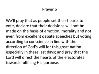 Prayers for United State of America(General Elections) | PPT