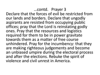 Prayers for United State of America(General Elections) | PPT