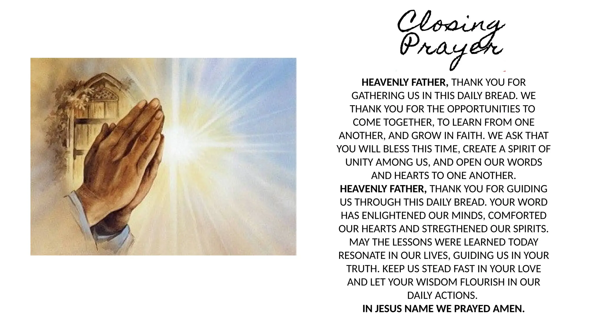 PRAYER PRESENTATION.pptx51541515151542165454 | PPT