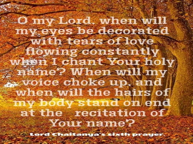 Eight Prayers Of Lord Chaitanya | PPSX