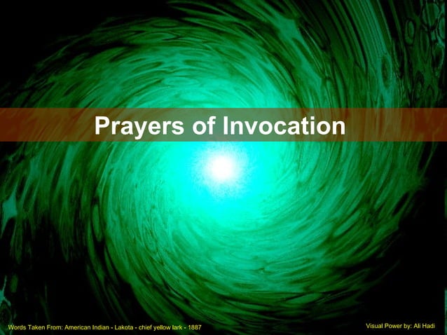 Prayers of invocation | PPT