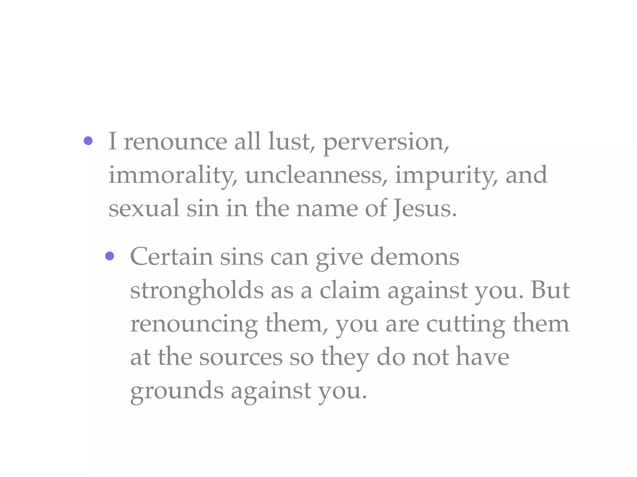 Prayers of renunciations | KEY | Christianity | Religion & Spirituality