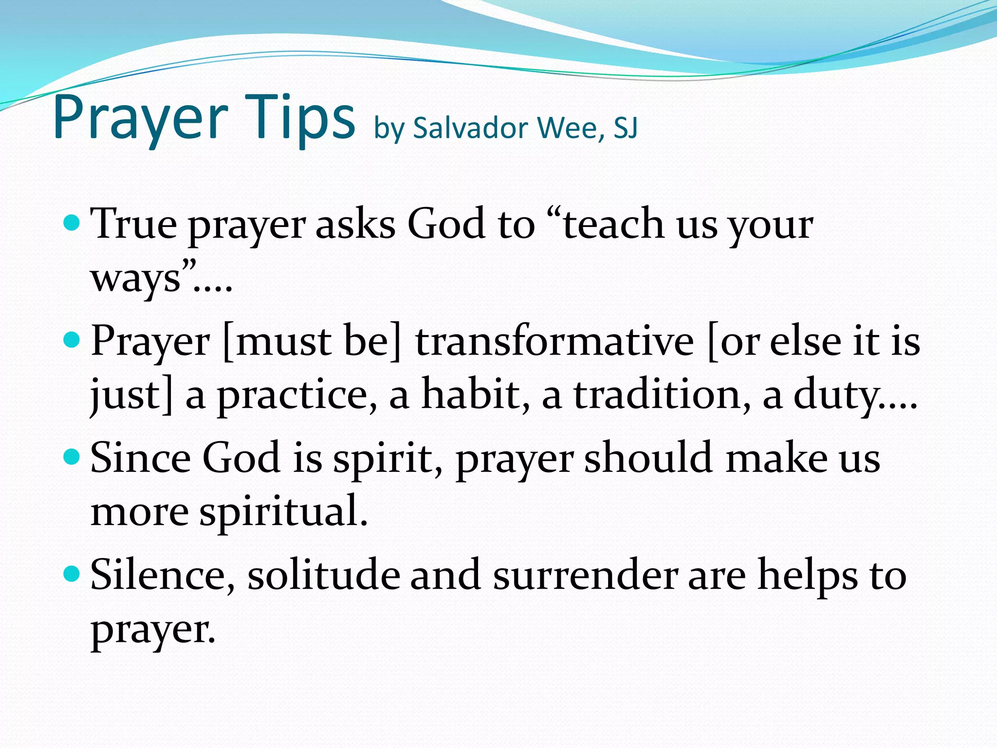 Prayer tips | PPT