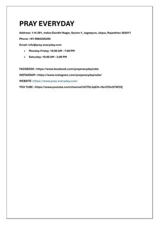 Pray Everyday Product Promotion PDF File | PDF