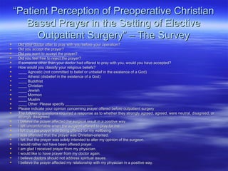 Praying With Patients | PPT