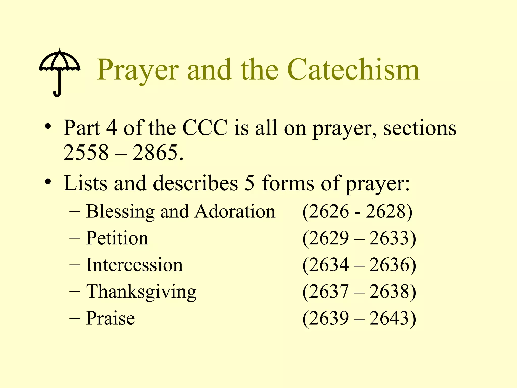 Praying under the catholic umbrella | PPT