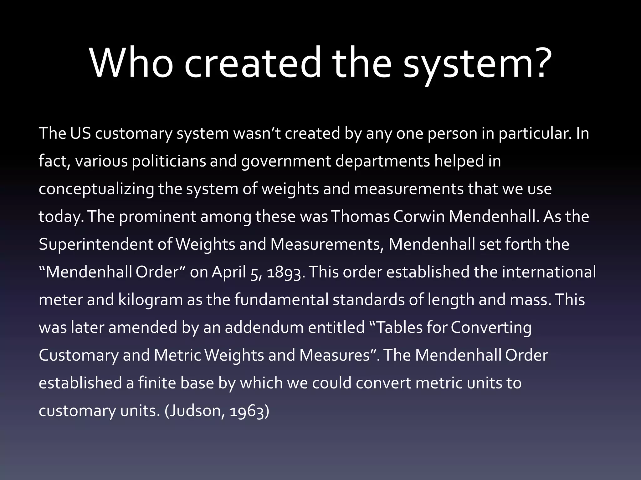 US Customary System | PPT
