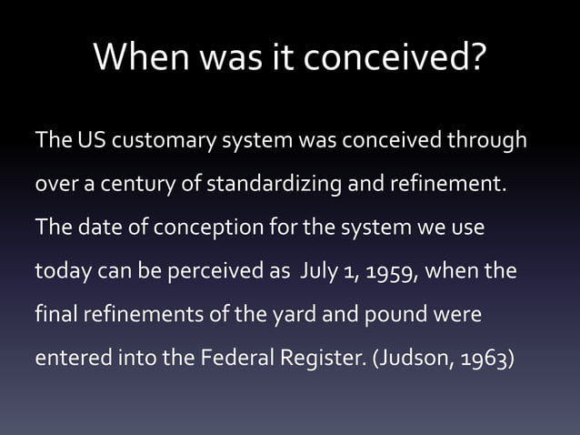 US Customary System | PPT