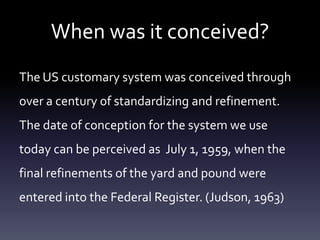 US Customary System | PPT