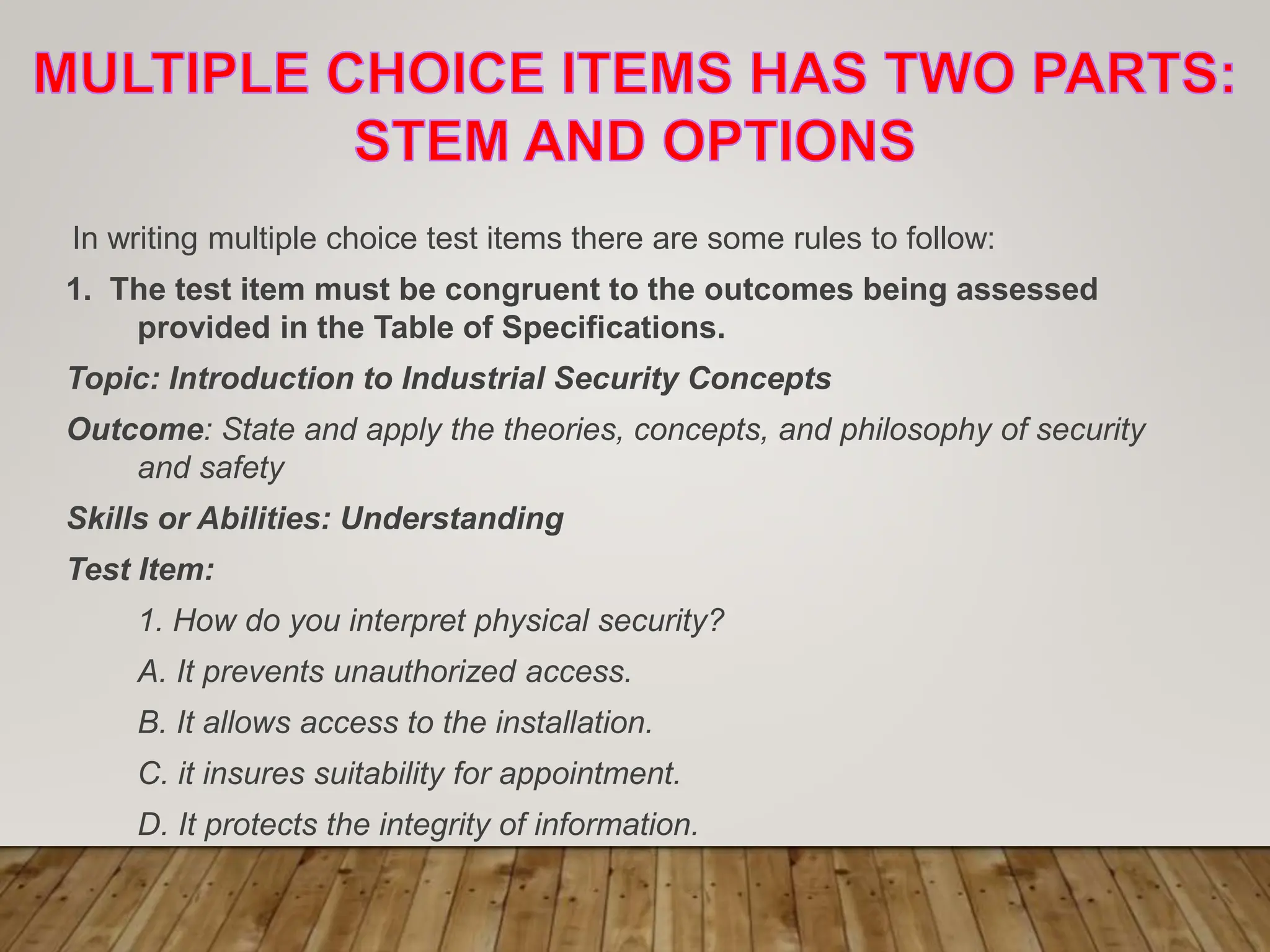 PRB CRIM TEST CONSTRUCTION.pptx prc board of crim | PPTX
