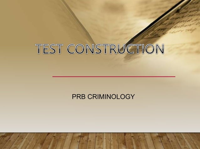 PRB CRIM TEST CONSTRUCTION.pptx prc board of crim | PPT