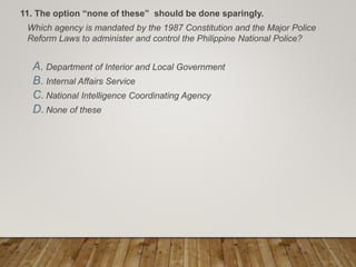 PRB CRIM TEST CONSTRUCTION.pptx prc board of crim | PPT