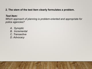 PRB CRIM TEST CONSTRUCTION.pptx prc board of crim | PPT