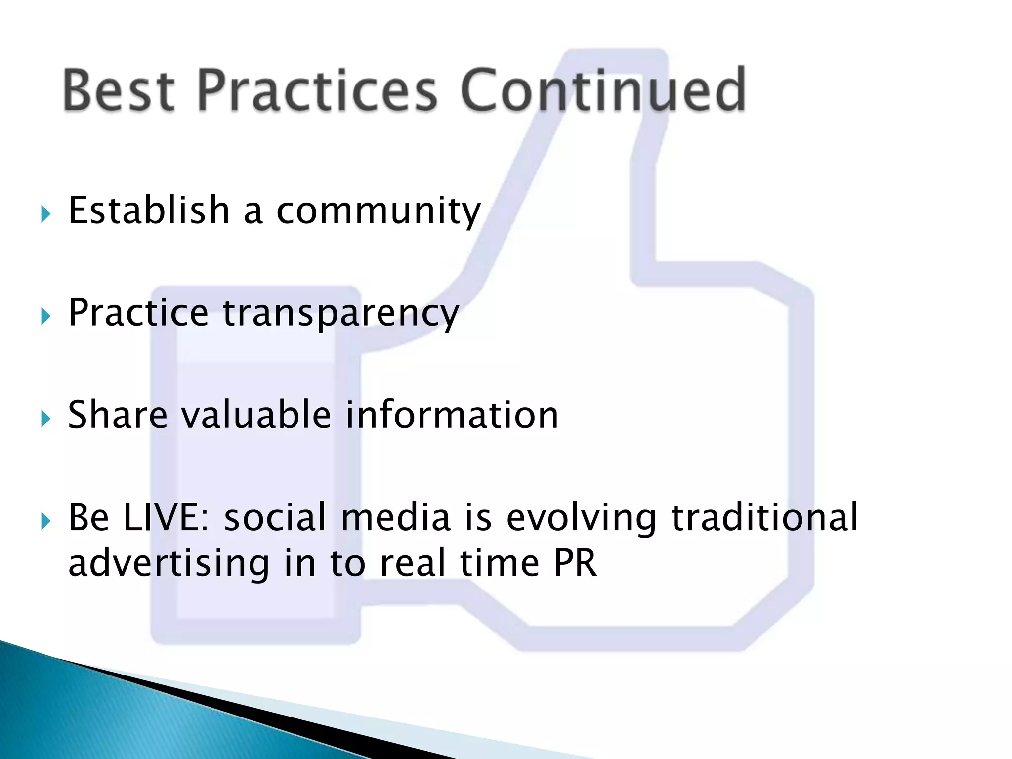 PR Best Practices: Social Media | PPT