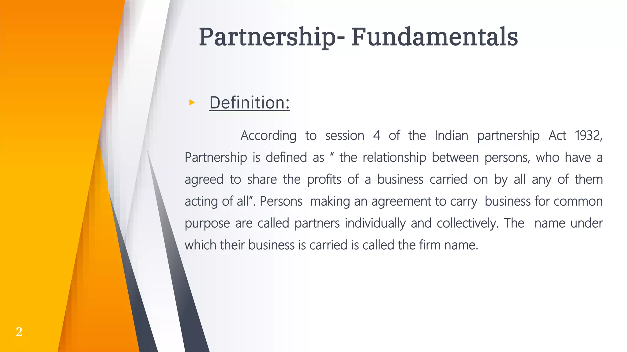 Partnership- Fundamentals | PPTX