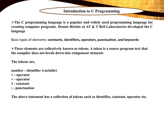 Introduction to C Programming - R.D.Sivakumar | PPT