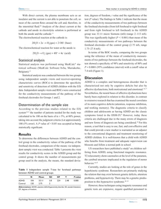 EIS Technology: New marker using bioimpedance technology in screening for ADHD | PDF | Brain and ...