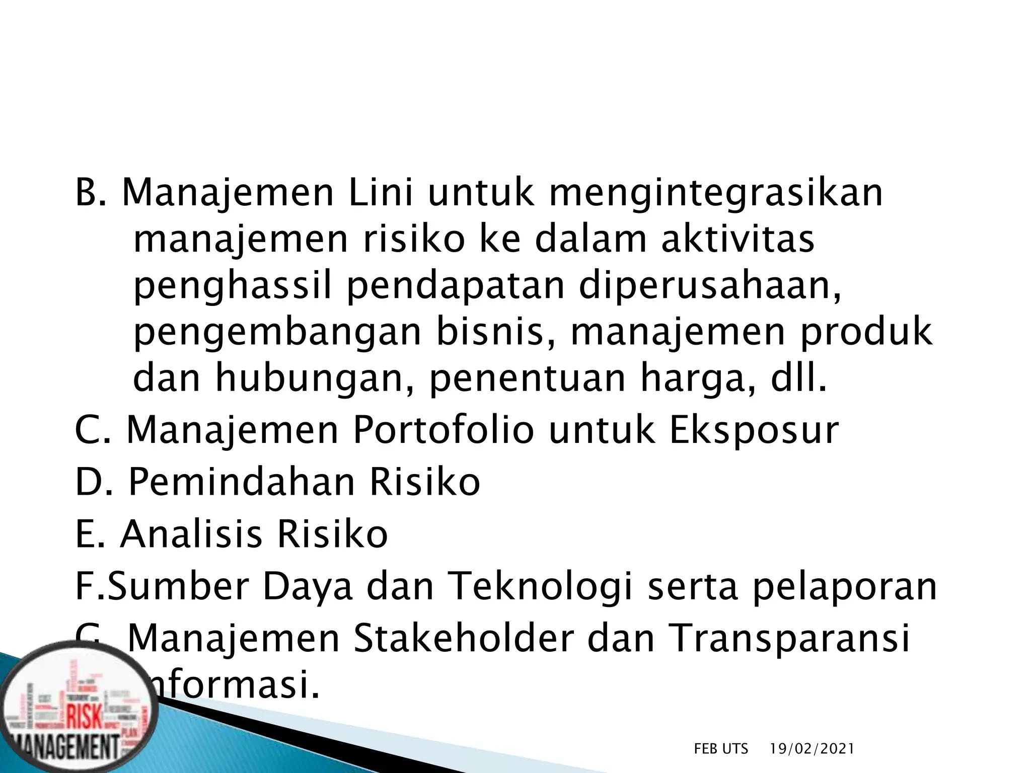 Prb pertemuan 1 1. Pengantar risiko dan bisnis, pengertian risiko ...