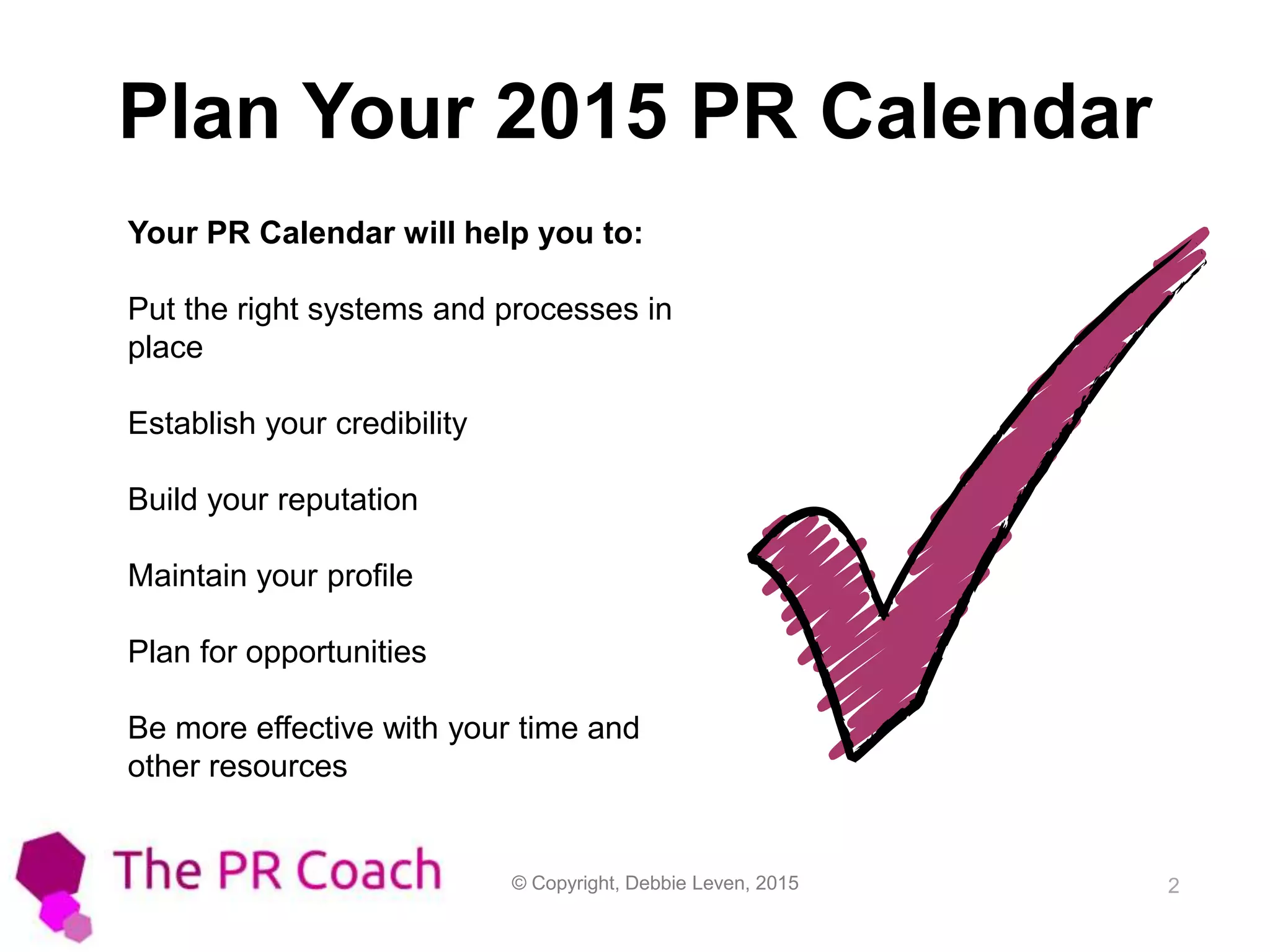 How to create a PR Calendar 2015 | PPT