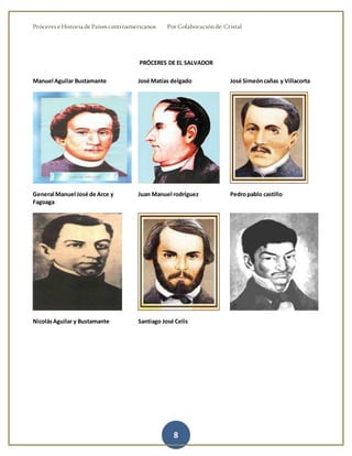 Próceres y breve historia de paises Centroamericanos | DOCX