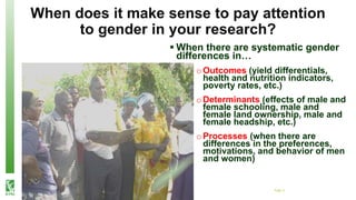 Unpacking the “Gender Box”: Identifying the Gender Dimensions of Your ...