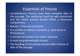 Précis Writing | PPT