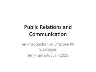 Public Relations Communication Presentation | PPTX